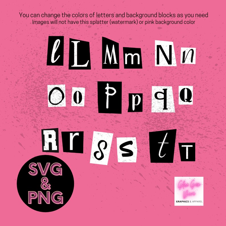 Alfabeto inspirado en BURN BOOK letras de estilo RANSOM - Etsy España