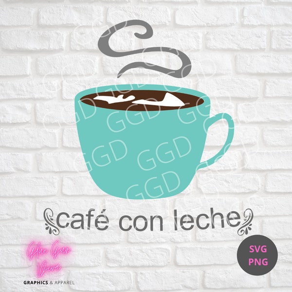 Cafe Con Leche Png - Etsy