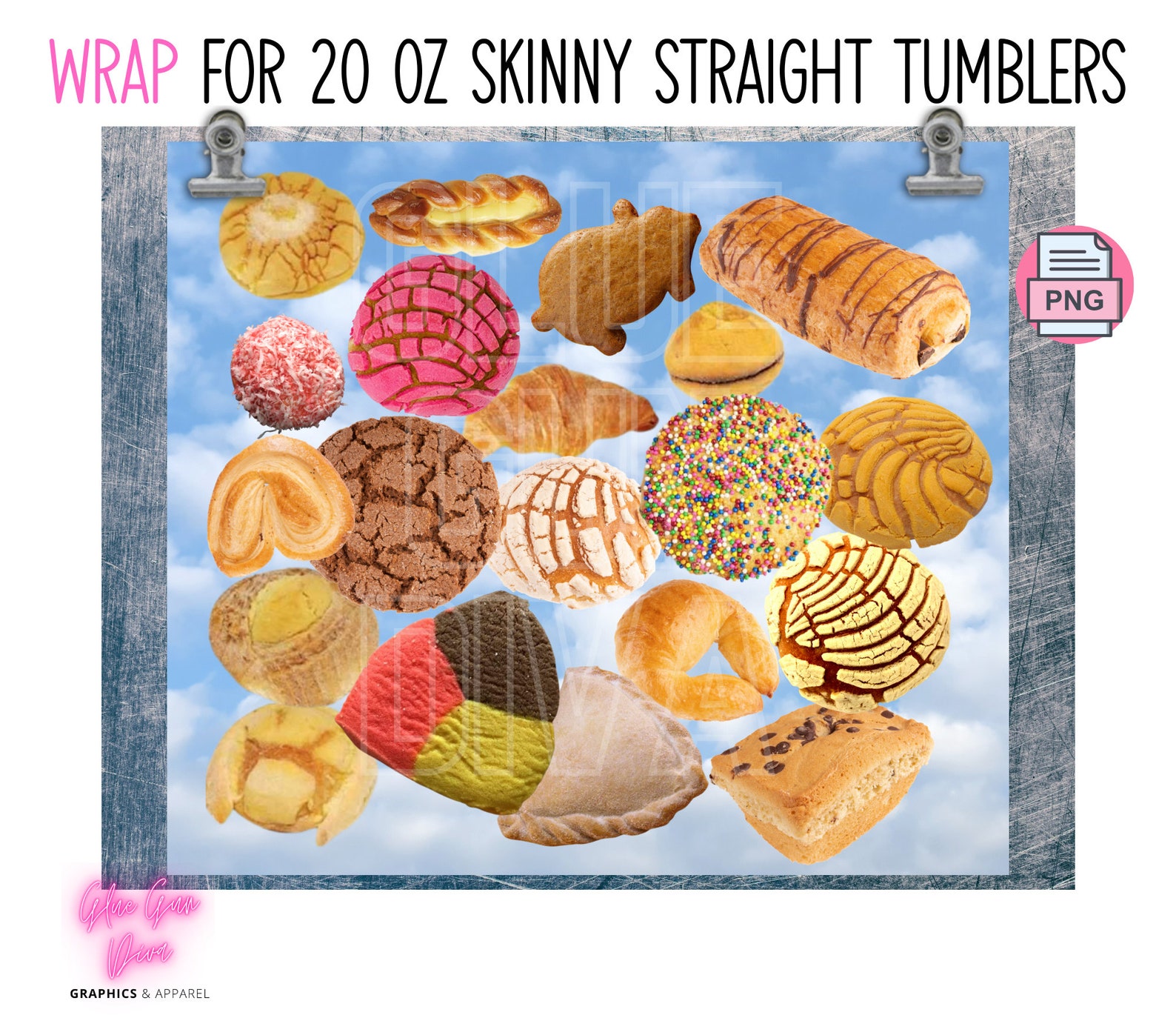 MEXICAN BREAD Pan Dulce Conchas Sweet Bread WRAP for Skinny 20 - Etsy