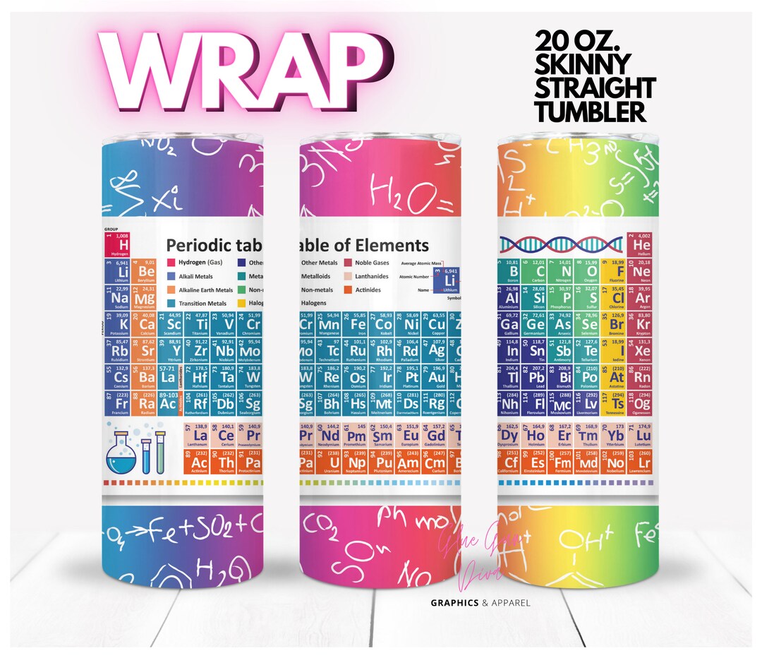 TABLE of ELEMENTS Chemistry Teacher Student Science WRAP for Skinny 20 ...
