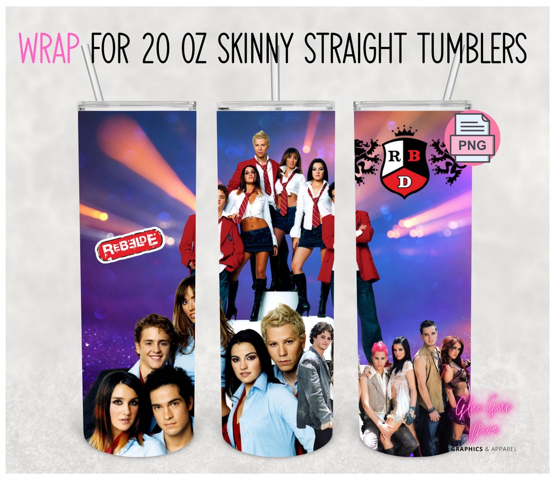 RBD REBELDE Grupo Pop Mexican Telenovela Band Tumbler WRAP for Skinny ...