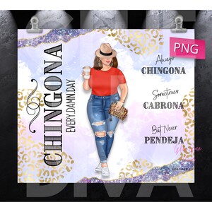 Purple and Red CHINGONA Woman With Hat, Sometimes Cabrona, but Never ...