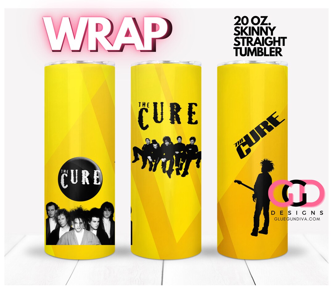 WRAP THE CURE Band Yellow Background, Sublimation Image, 80s 90s ...