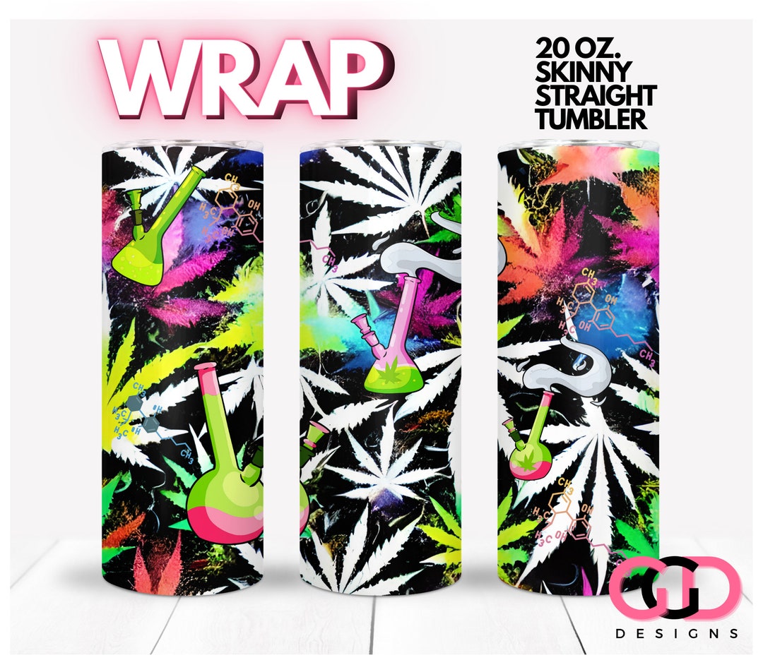 CANNABIS Paint Splatter, Colorful, Bong, Smoking Sublimation | WRAP for ...