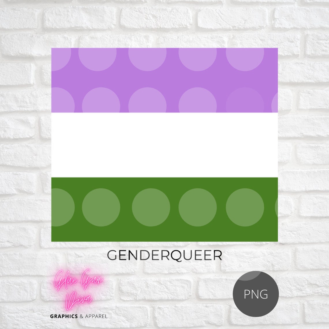 GENDERQUEER FLAG Individual Flag Pride Flag Inclusivity - Etsy