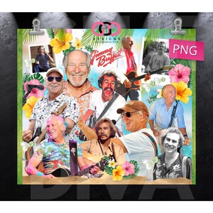 Jimmy Buffett COLLAGE Rock Singer Leyend, Tropical, Margaritas ...
