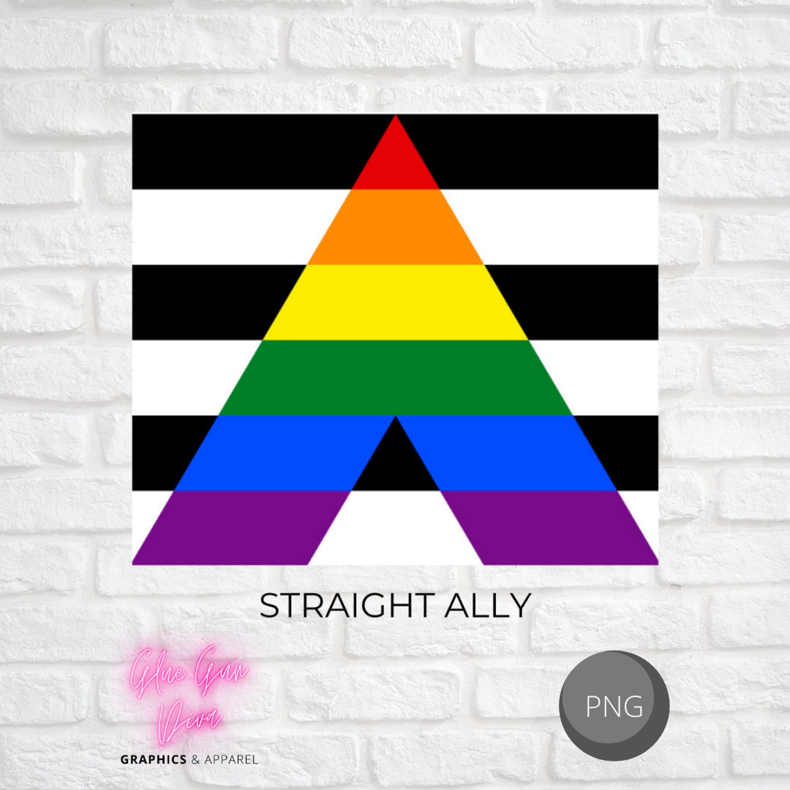 STRAIGHT ALLY FLAG Individual flag Pride flag Inclusivity | Etsy