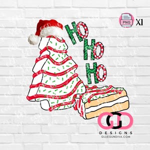 LITTLE DEBBIE TREE Christmas Cake Ho Ho Ho, Png Format - Etsy