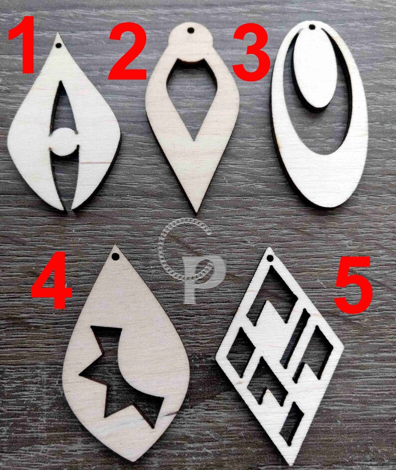 10 X Plain Birch Wooden Shapes for Jewelry Earrings Making - Etsy