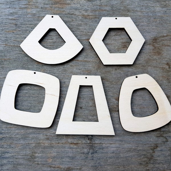 Wooden Earrings - Etsy