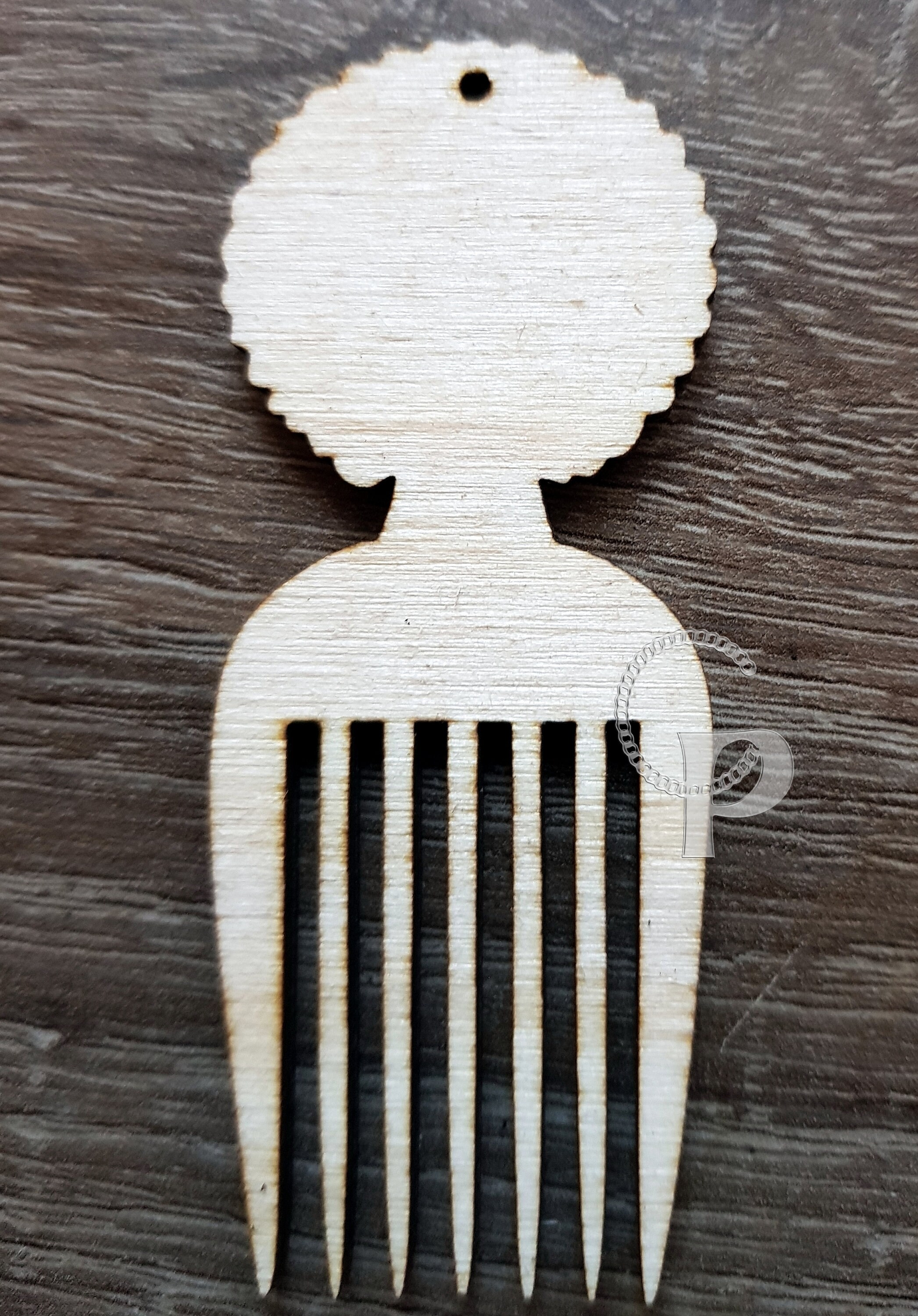 10 Plain Wooden Afro Pick Natural Hair Girl Shapes Jewelry Earrings ...