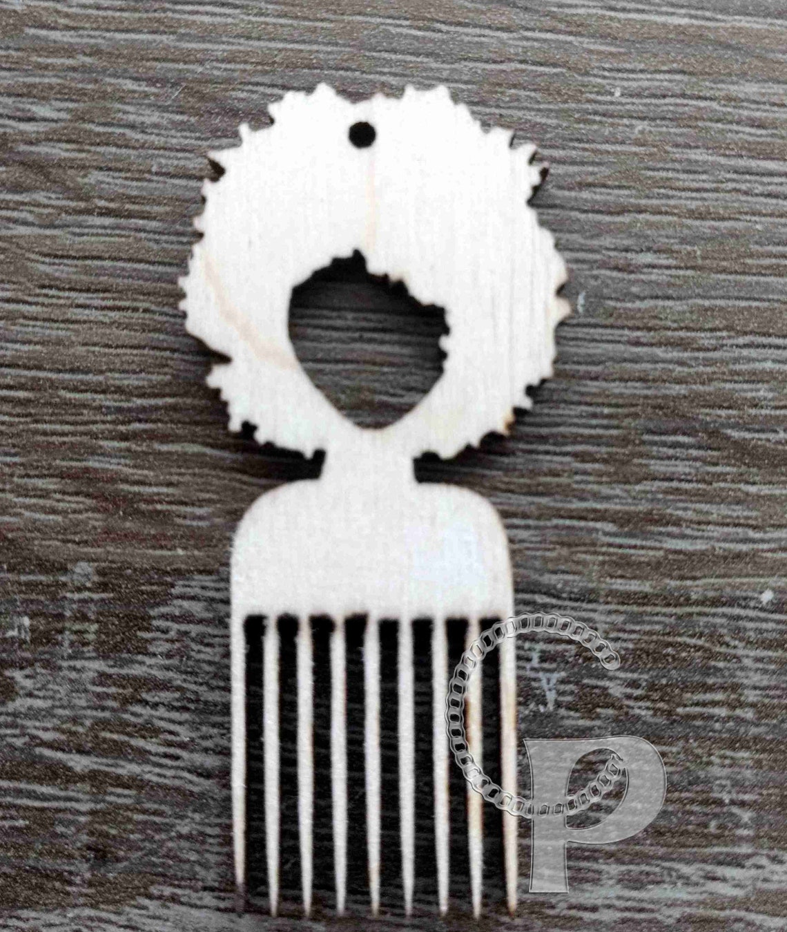 10 Plain Wooden Afro Pick Natural Hair Girl Shapes Jewelry | Etsy
