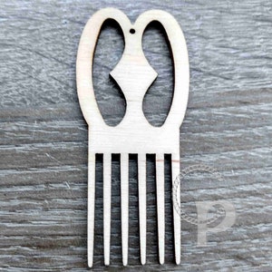 10 Plain Wooden Afro Pick Natural Hair Adinkra Pick Jewelry Earrings ...