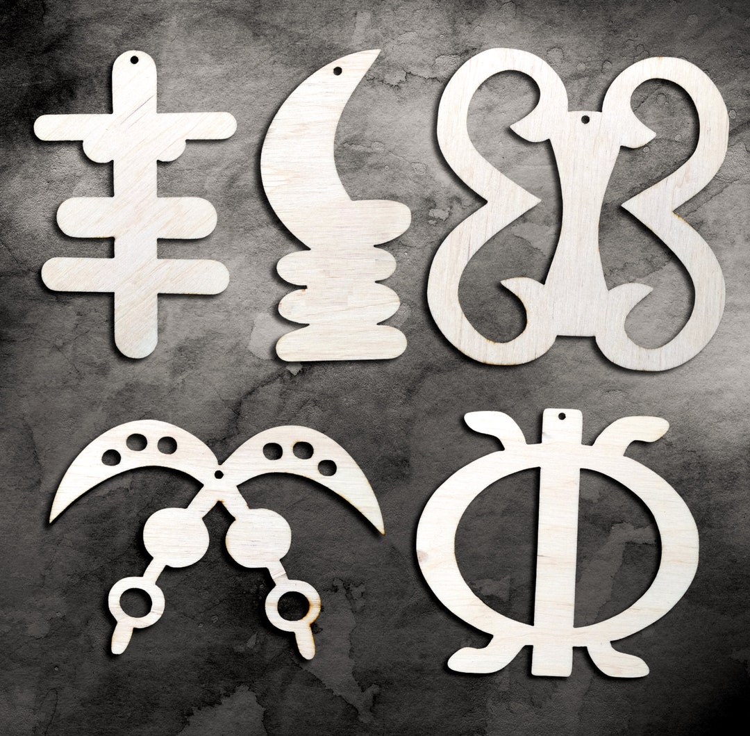 10 X Plain Wooden Adinkra Symbols Akoben Shapes for Jewelry Earrings ...