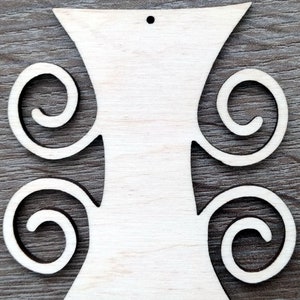 10 Unfinished Wooden Adinkra Symbols Fofo, Shapes for Jewelry Earrings ...