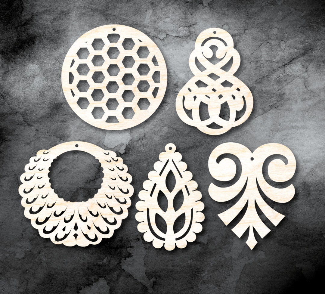 10 X Plain Birch Wooden Shapes for Jewelry Earrings Making Shapes ...