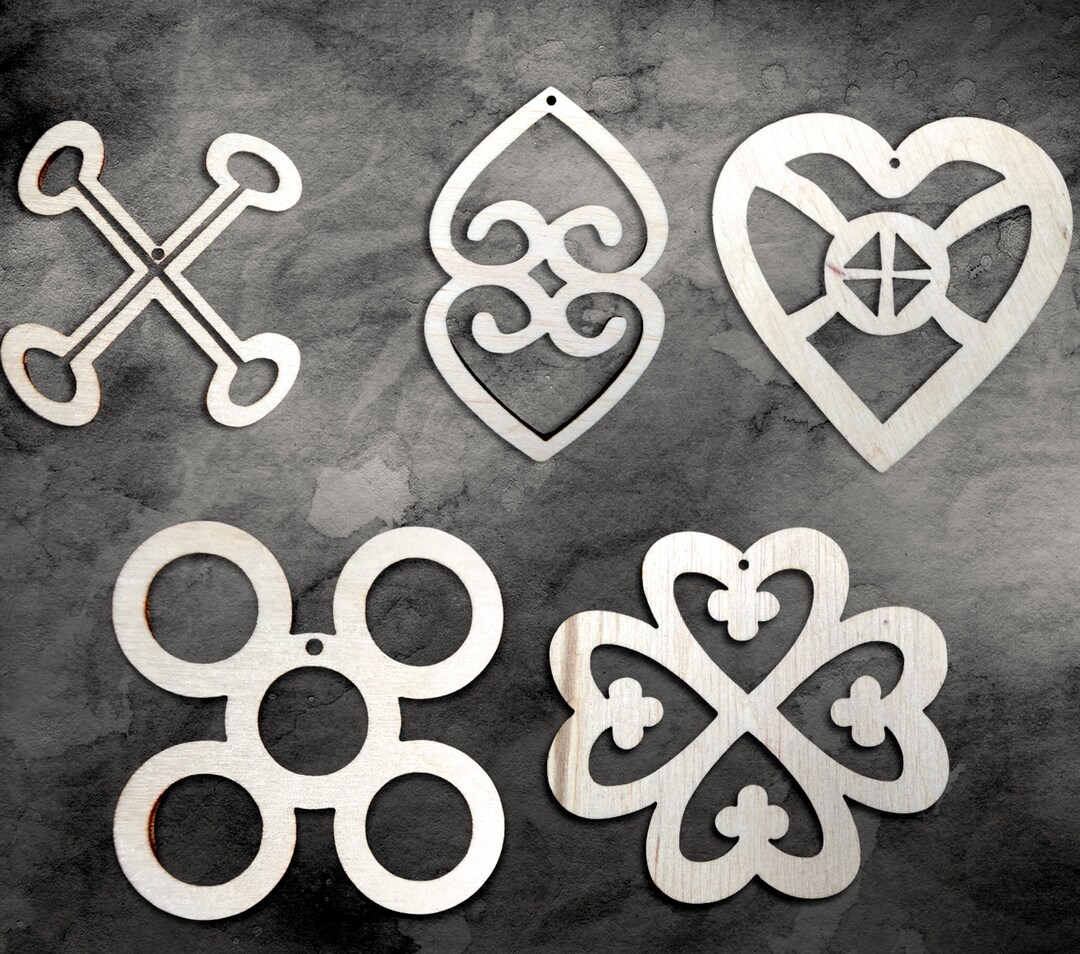 10 Wooden Adinkra Blank Shapes for Jewelry Diy Earrings Making Laser ...