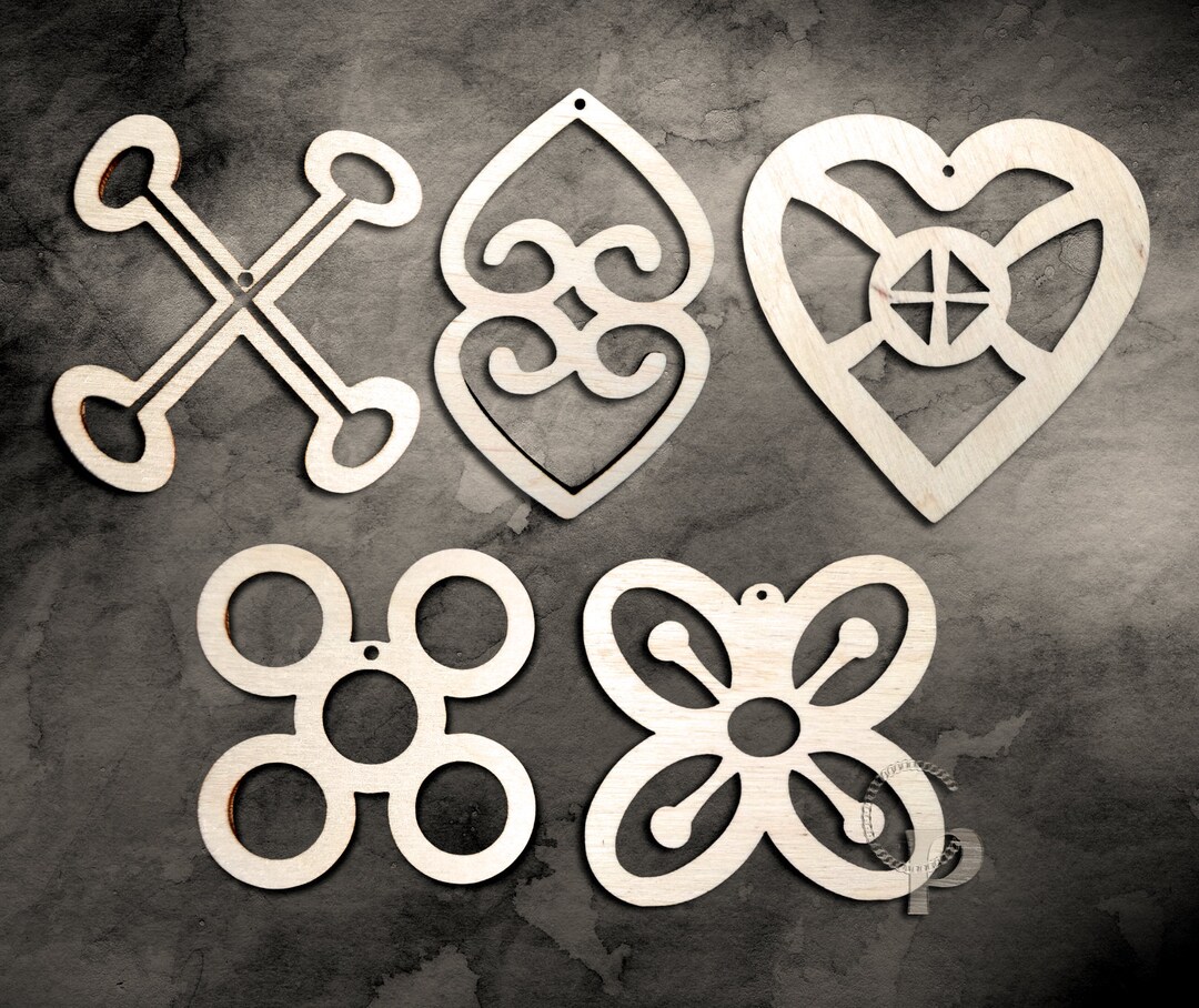 10 Wooden Adinkra Blank Shapes for Jewelry Diy Earrings Making Laser ...