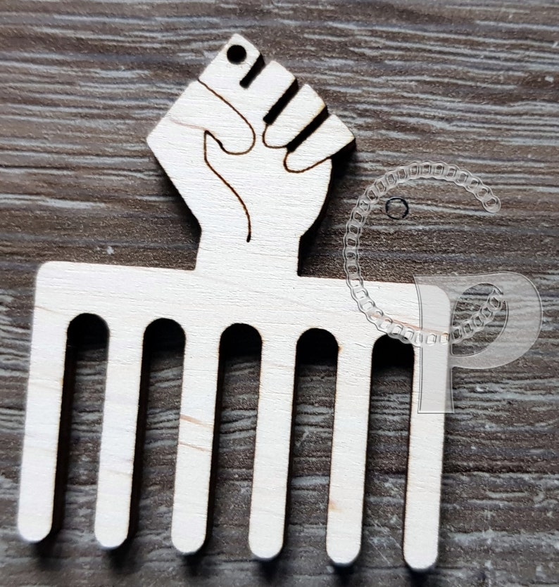 10 Plain Wooden Africa Fist Shapes Jewelry Earrings Making Laser Cut ...