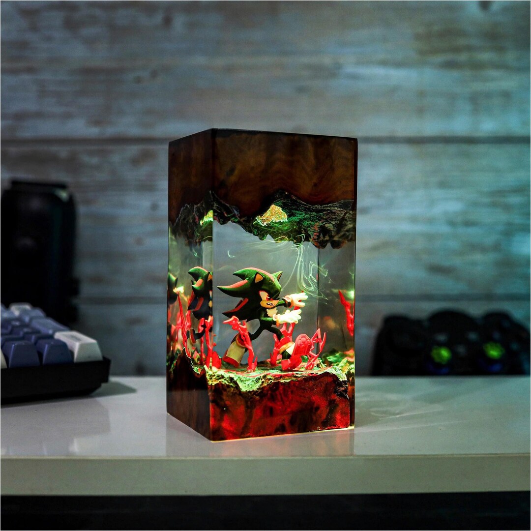 Shadow the Hedgehog Epoxy Lamp, Game Lamp, Cartoon Night Light, Sonic ...