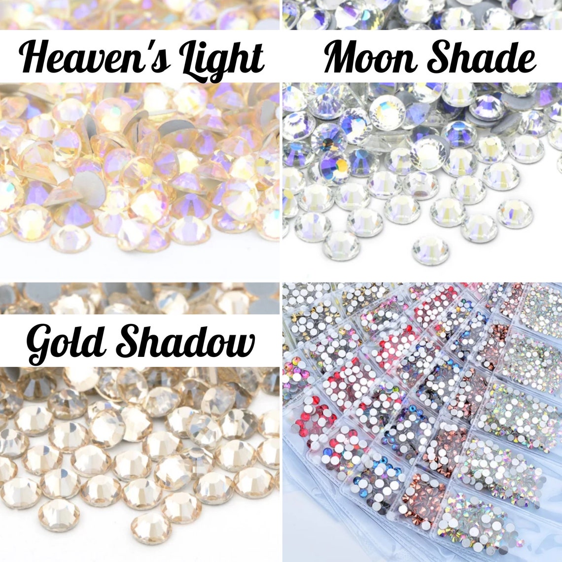 Multiple Size Diamond Premium Glass Rhinestone Kit High - Etsy