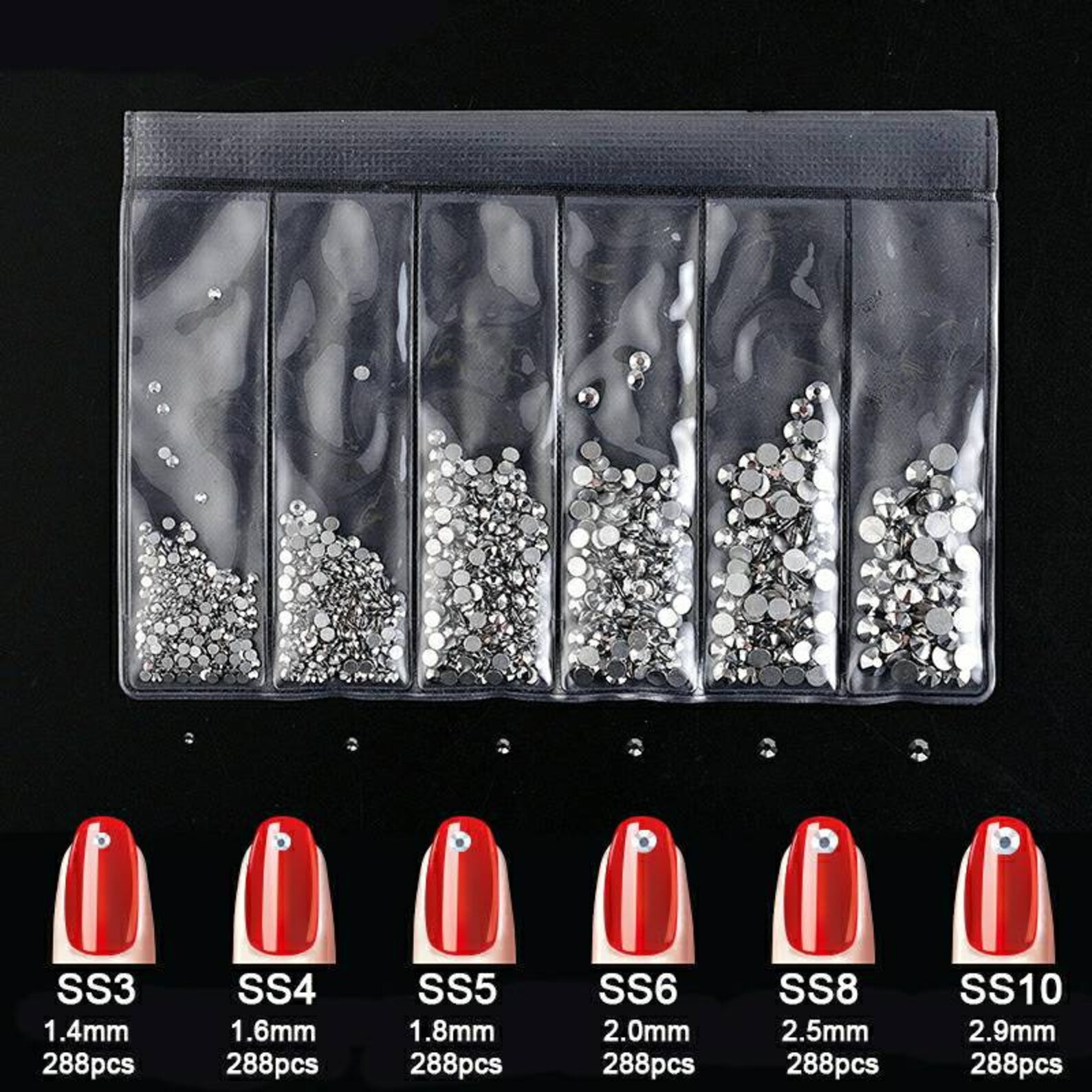 Multiple Size Diamond Premium Glass Rhinestone Kit High - Etsy