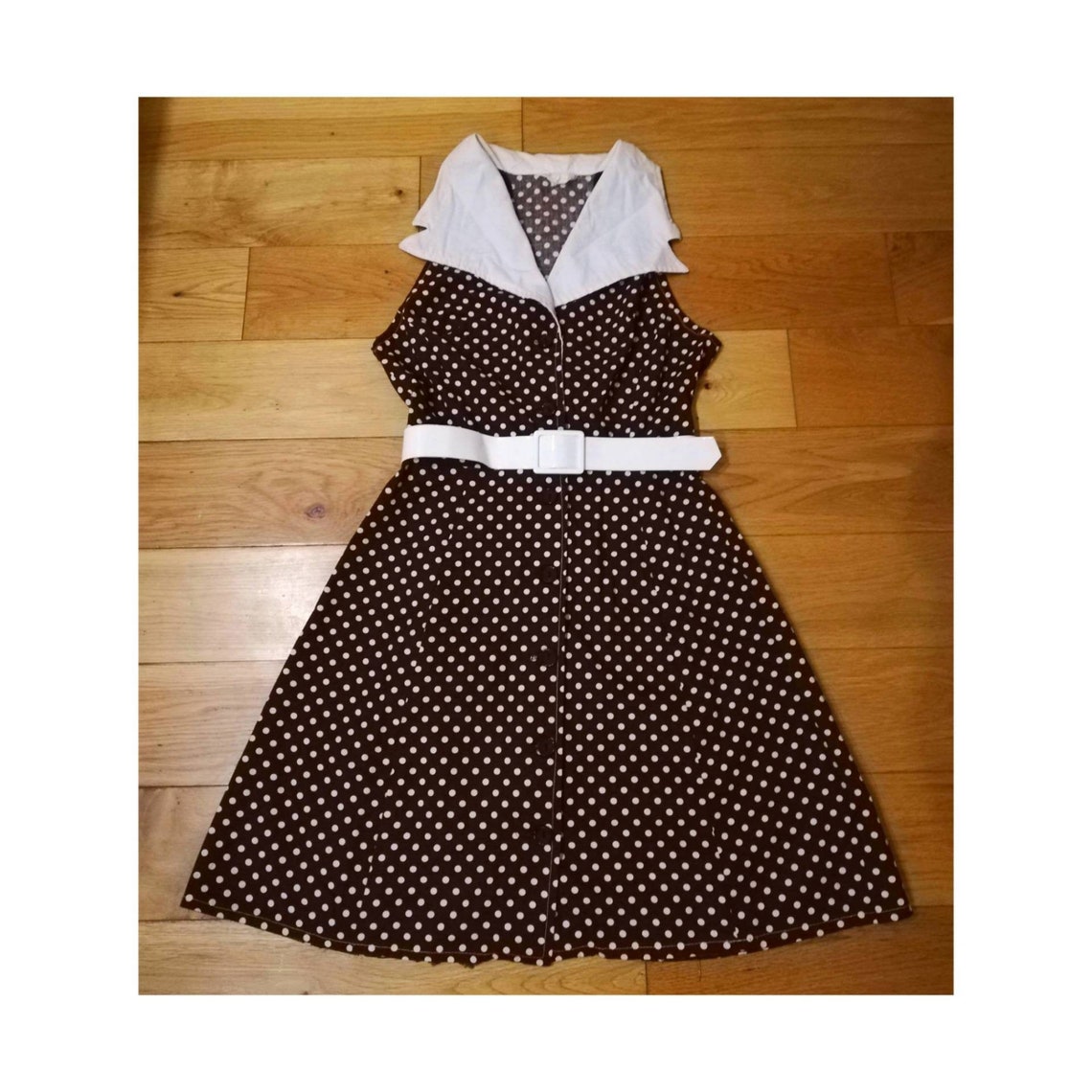 Vintage 80s Spotted Dress // Vintage Polka Dot Dress // 80s Does 50s ...