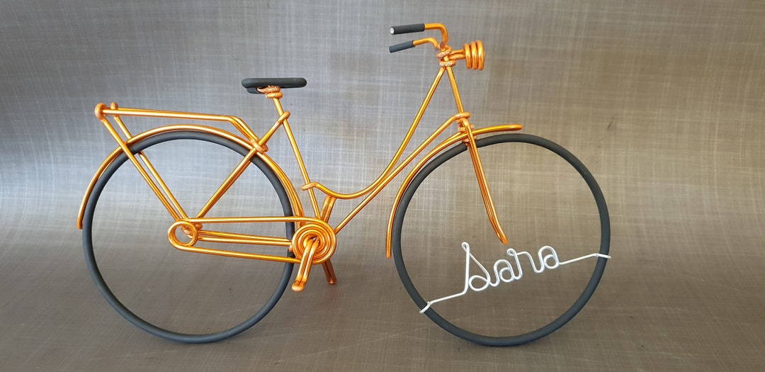 Vélo Hollandais Miniature / Dutch bike in aluminium wire - Etsy France