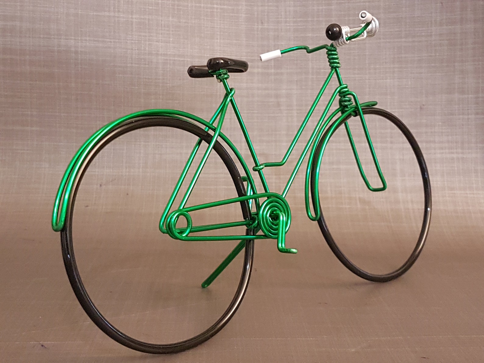 Miniature bike with trumpet horn / classic bike in aluminum | Etsy