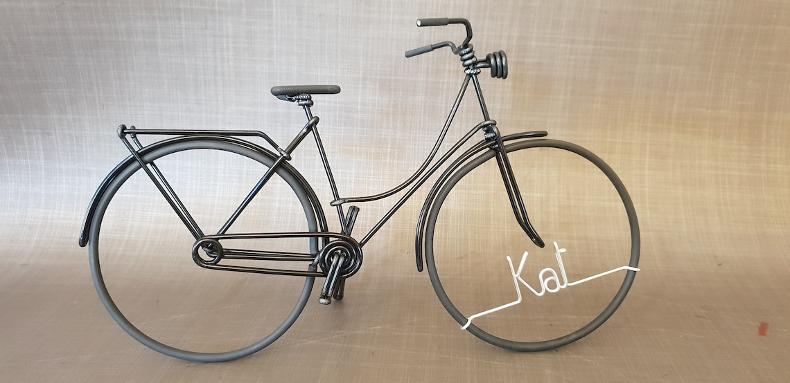 Vélo Hollandais Miniature / Dutch bike in aluminium wire | Etsy France