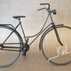Vélo Hollandais Miniature / Dutch bike in aluminium wire - Etsy France