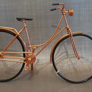 Vélo Hollandais Miniature / Dutch bike in aluminium wire - Etsy France