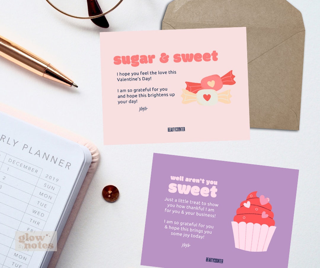 Beautycounter Valentine's Day Notecards Thank You Card Beautycounter ...