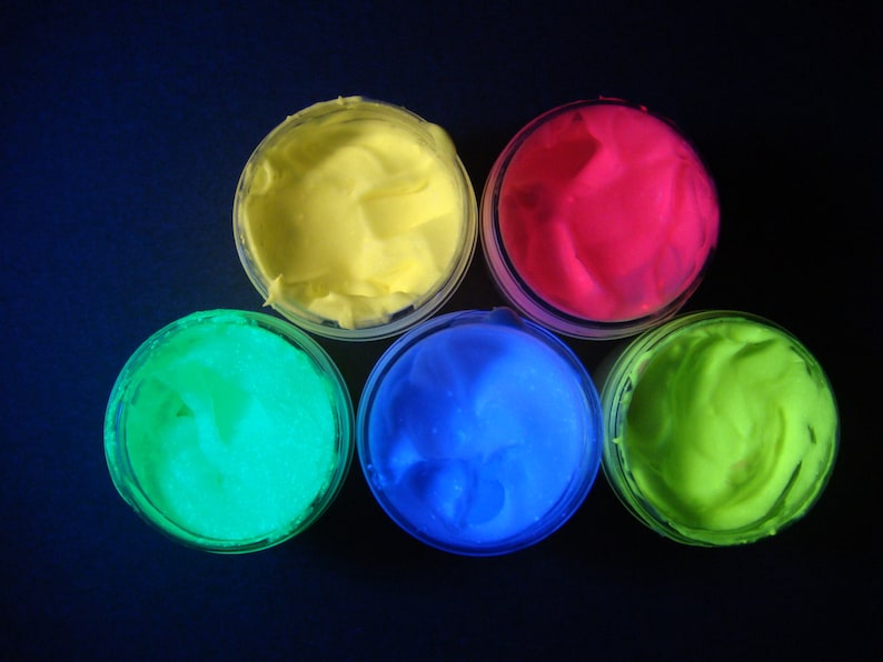 5 X 0.50 Oz Invisible UV Body Face Paint 5 Color Set (orange, Yellow ...