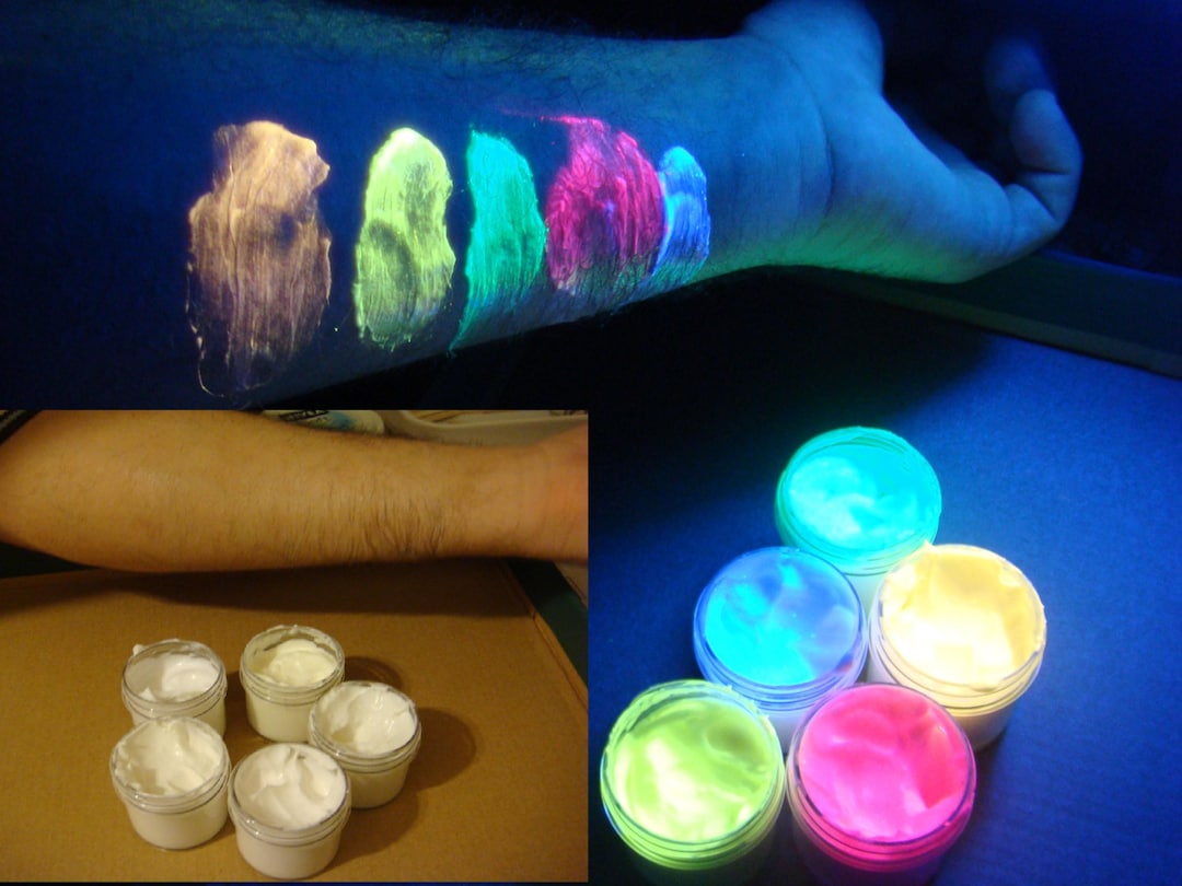 5 X 0.50 Oz Invisible UV Body Face Paint 5 Color Set (orange, Yellow ...