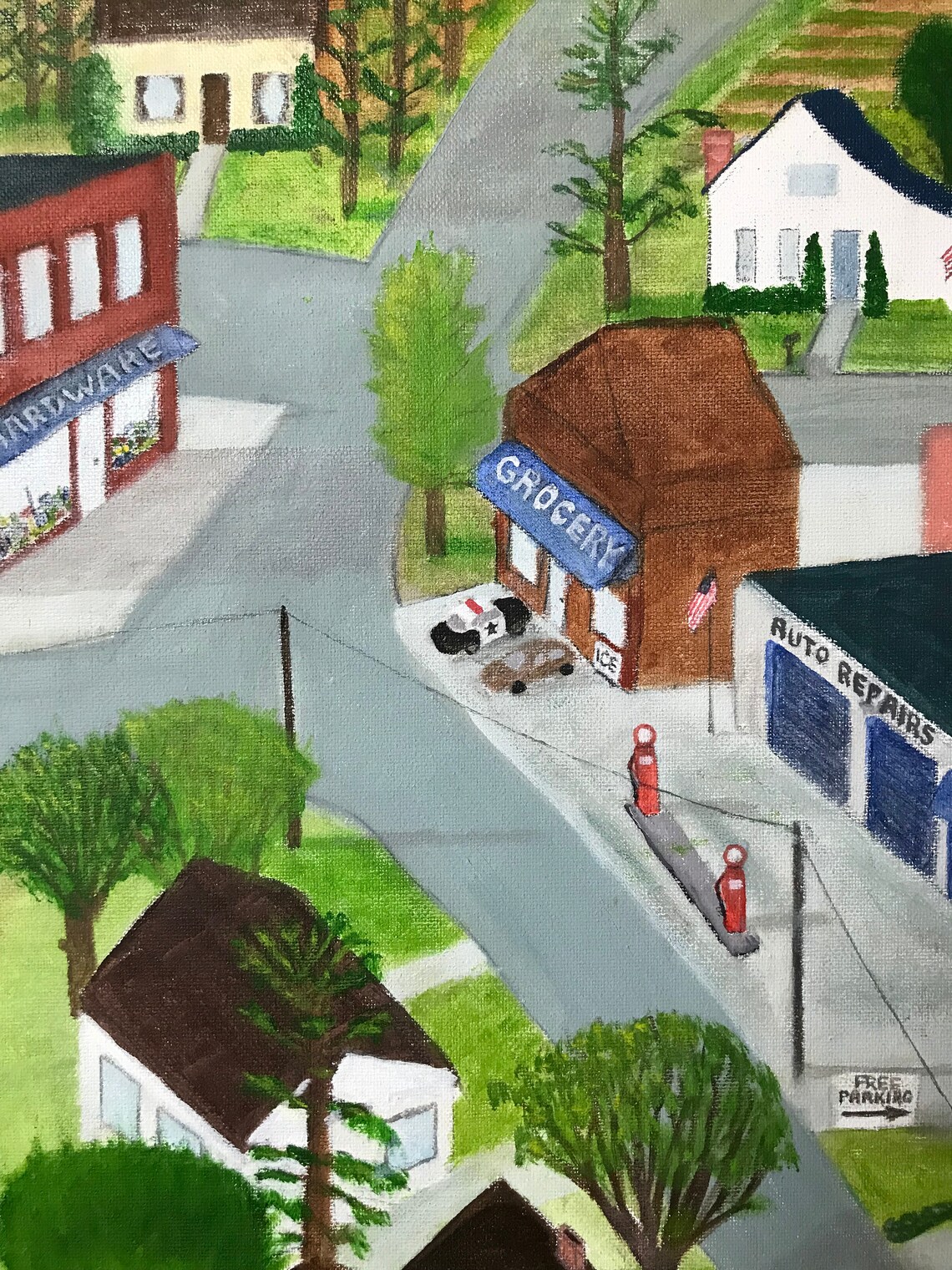 Summer in a Small Town, Oil Painting - Etsy