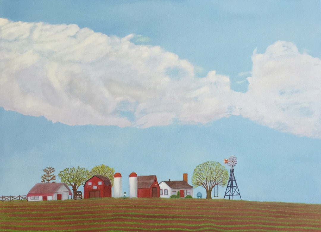 Farm II, Spring. Original Oil Painting - Etsy