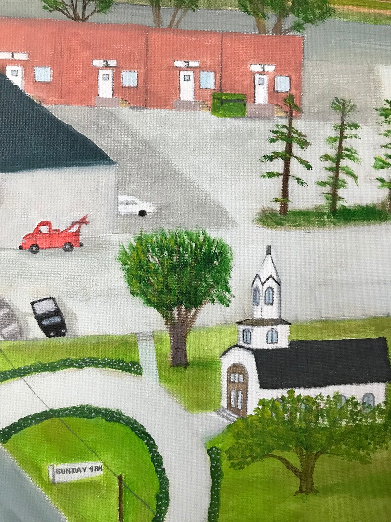 Summer in a Small Town, Oil Painting - Etsy