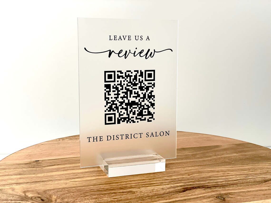 Personalized Business Leave a Review QR Code Sign Google - Etsy