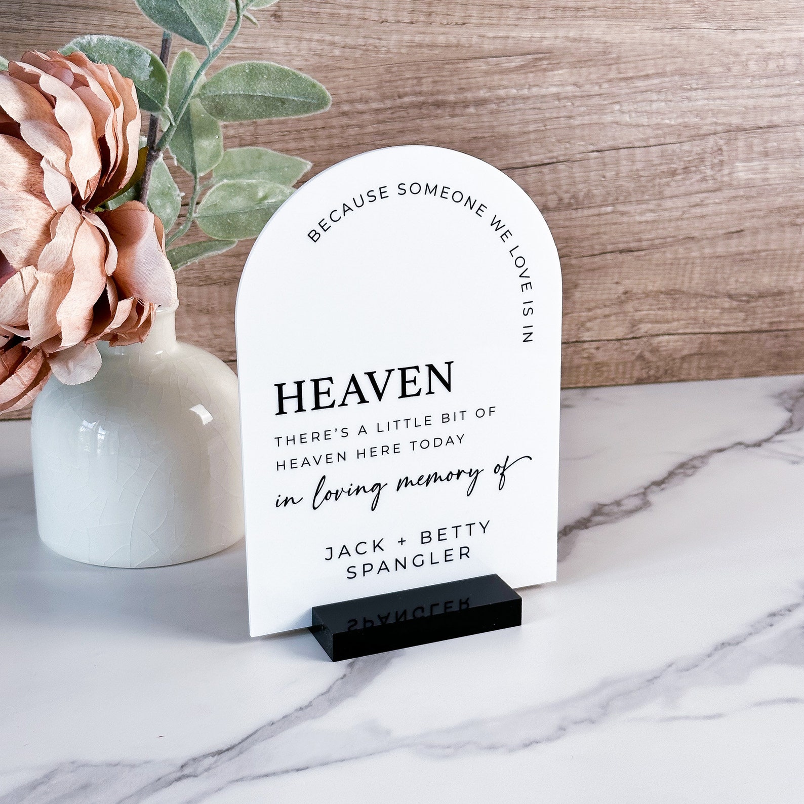 In Loving Memory Arch Wedding Family Memorial Sign, Wedding Table Top ...
