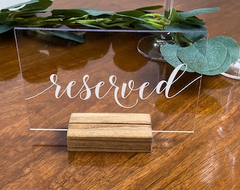 Reserved Table Sign - Etsy