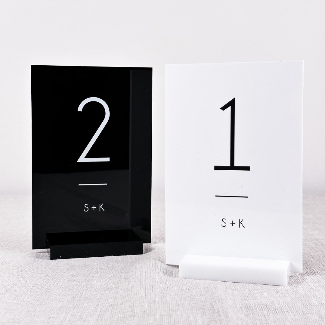 Lux Modern Table Numbers, Minimalist Wedding Table Numbers, Wedding ...