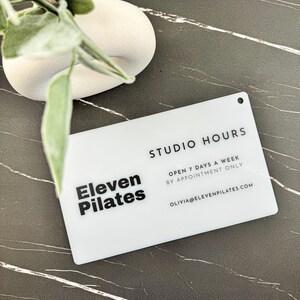 Store Hours Acrylic Sign With Logo, Custom Signage for Office or Home ...