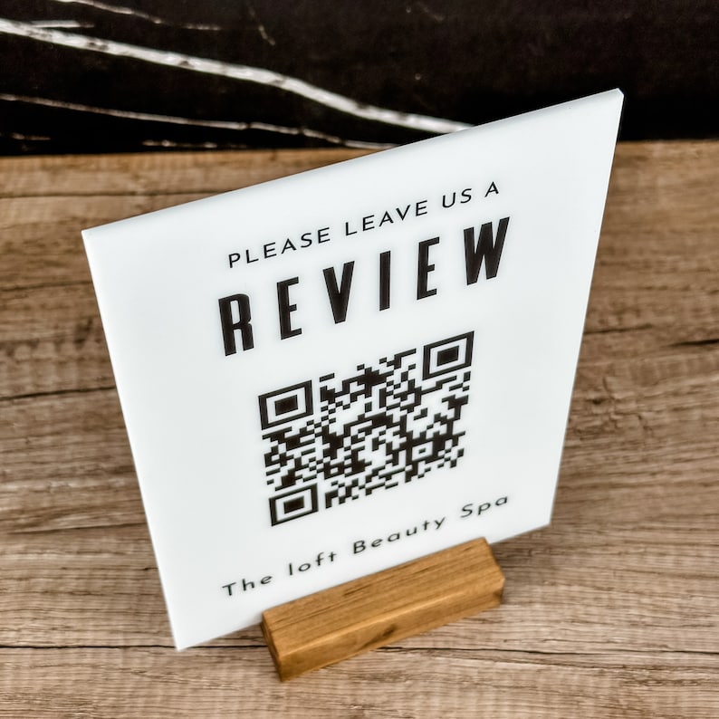Personalized Business Leave a Review, QR Code Sign, Reviews Sign - Etsy