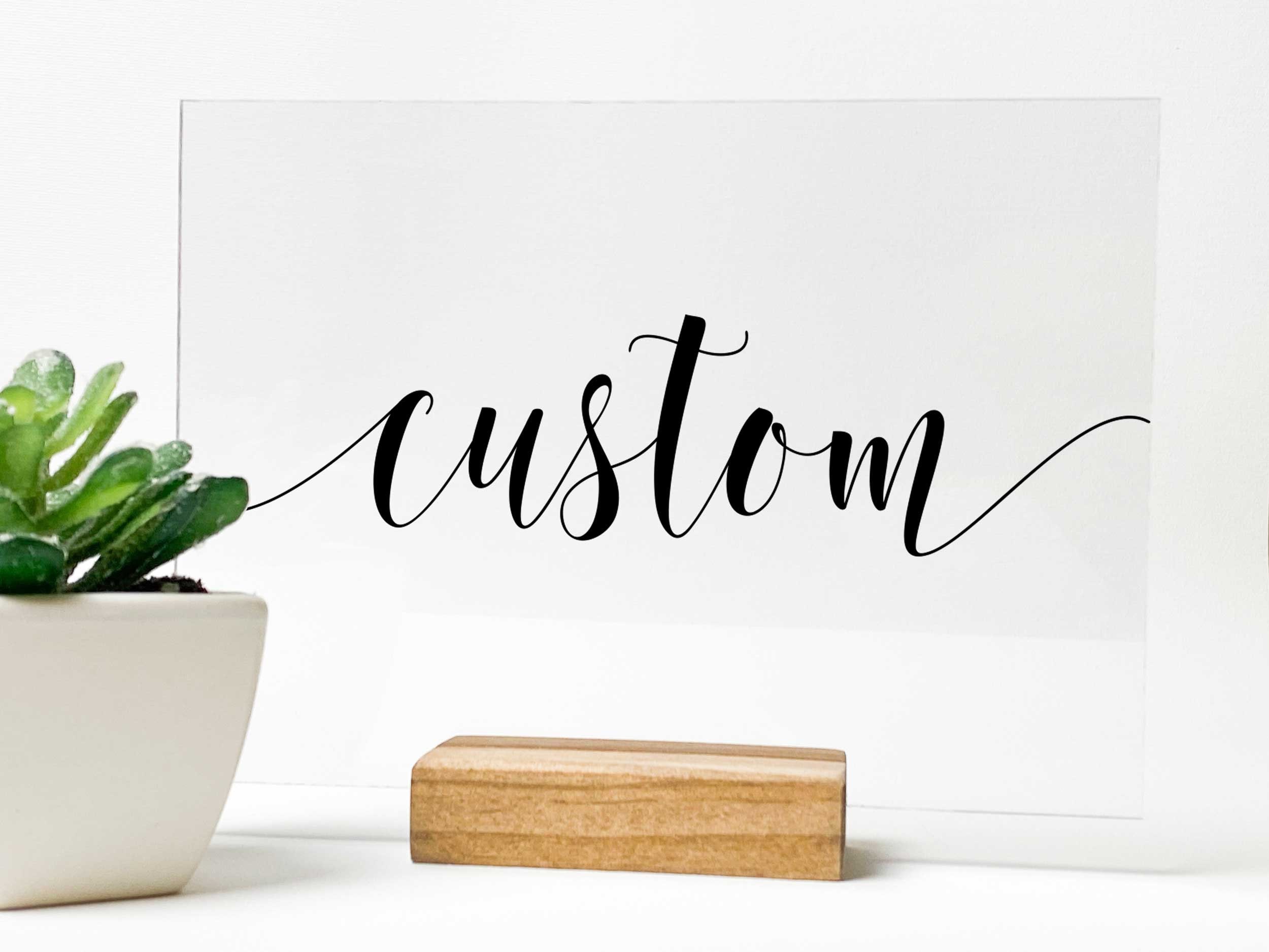 Custom Acrylic Sign Customize Your Wedding Baby Shower and - Etsy