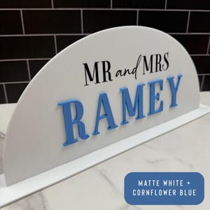 3D Mirrored Acrylic Wedding Head Table Sign, Mr & Mrs Gold Mirrored ...