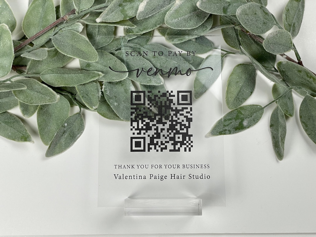 Personalized Venmo Sign, QR Code Sign, Scan to Pay Venmo QR Code Sign ...