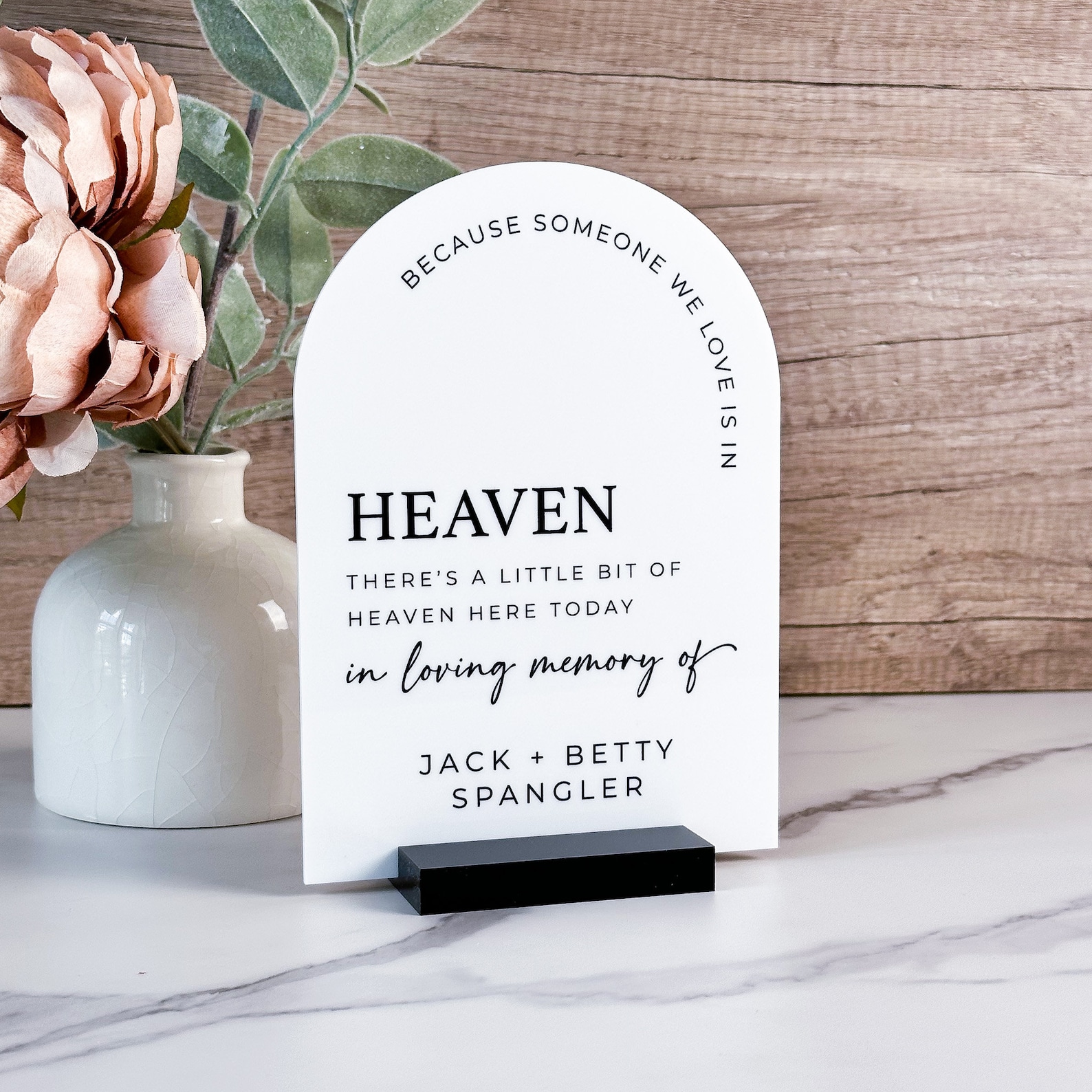 In Loving Memory Arch Wedding Family Memorial Sign, Wedding Table Top ...