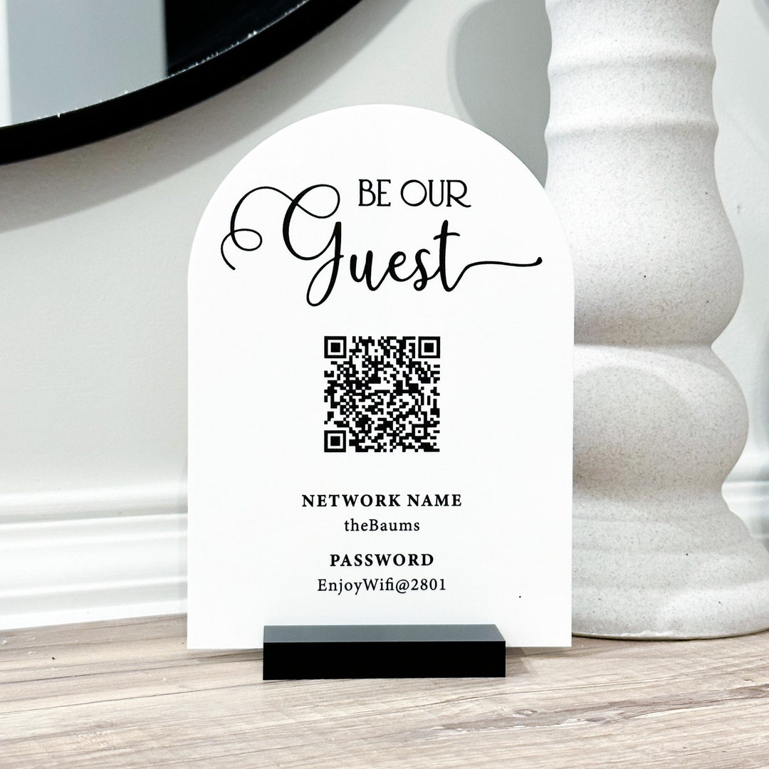Be Our Guest Wifi Sign, Wifi Sign, Wifi Password Sign - Etsy