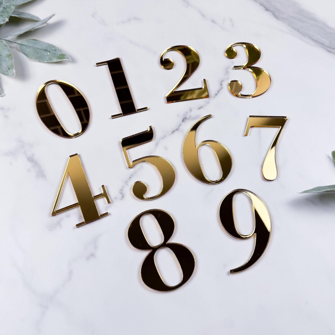 Acrylic Numbers Wedding Table Numbers | Modern Party Event Decor ...
